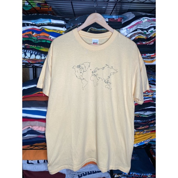 Anvil | Shirts | Vintage Clarks Footwear World Map Promo Graphic Mens ...